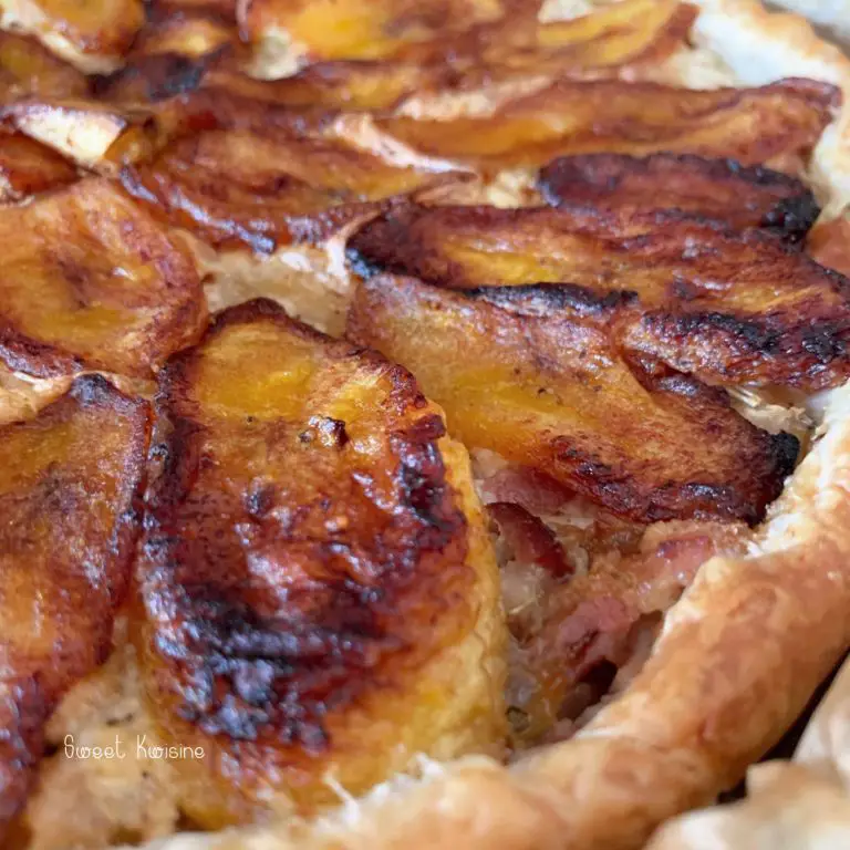 La tarte bananes jaunes et lardons - recette antillaise by Sweet Kwisine
